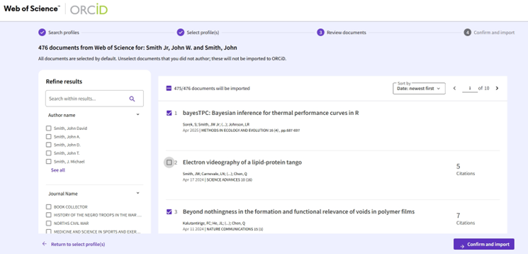 Web of Science ORCID Search & Link Wizard: Quick Guide – Web of Science
