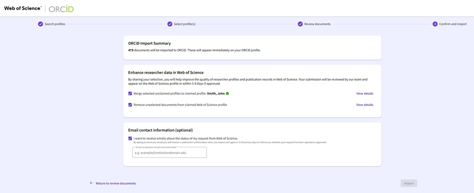Web of Science ORCID Search & Link Wizard: Quick Guide – Web of Science