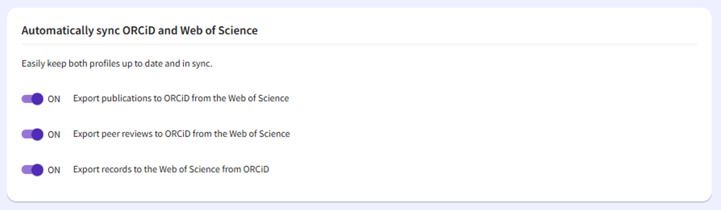 Web of Science Researcher Profile Settings – Web of Science